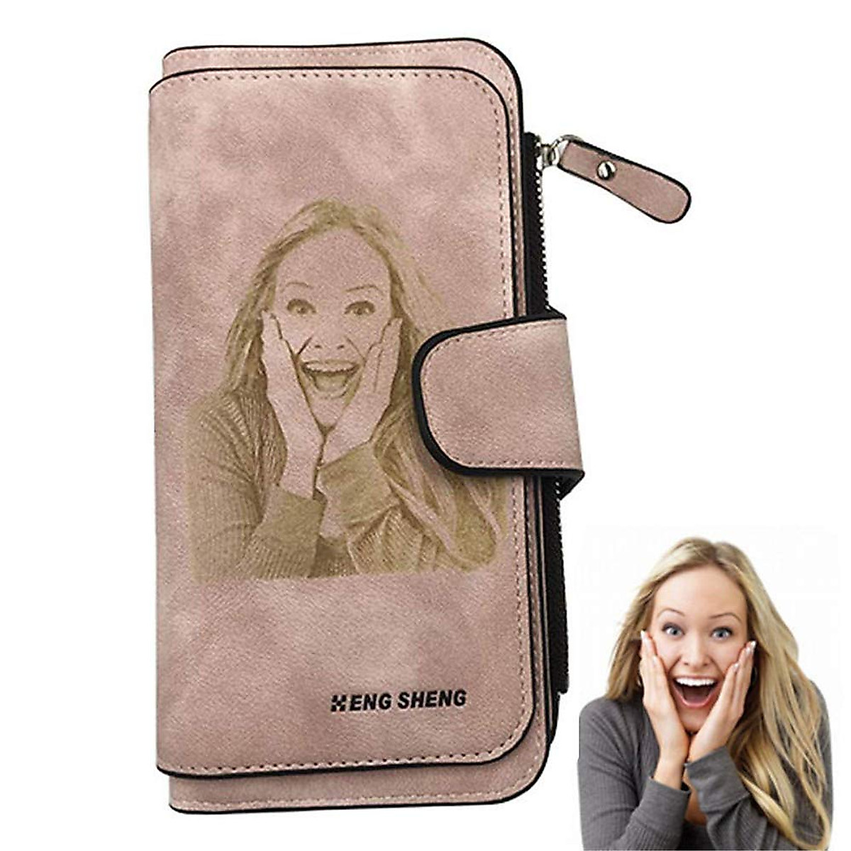 Personalized Photo Wallet Custom Leather Wallet Men's Wallet Boyfriend Gift Father Gift (Single side photo)