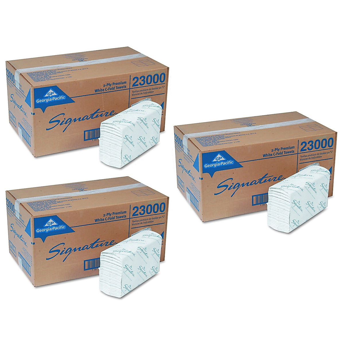 Georgia Pacific Professional 23000 C-Fold Paper Towels, 10 1/10 x 13 1/5, White, 120 Per Pack (Case of 12 Packs), 3 Case