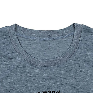 Women's 3XL Funny Graphic T-Shirt - Plus Size Loose Summer Blouse - Ink Blue