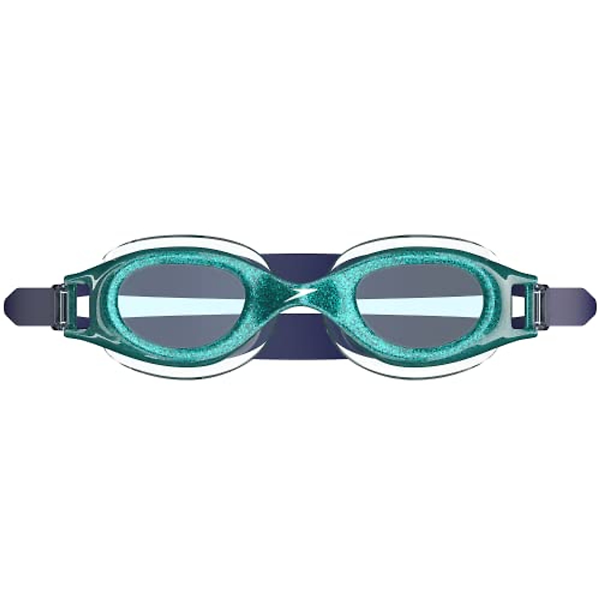 Speedo Unisex-Child Swim Goggles Hydrospex Ages 6-14, Enamel Blue Glitter/Celeste