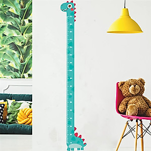 Green Dinosaur Vinyl Self-Adhesive Growth Chart Decal for Kids Room Bedroom Nursery Wall Decor StickerRemovable Baby Height Measure Mural 10cm to 170cm