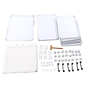 DYRABREST 6 Tier Portable Shoe Rack Organizer,24/36 Pairs Entryway Shoe Organizer Storage Cabinet with Shuttered Door, Plastic Stackable Space Saving Free Standing Shelf for Entryway (White, 6 Doors)