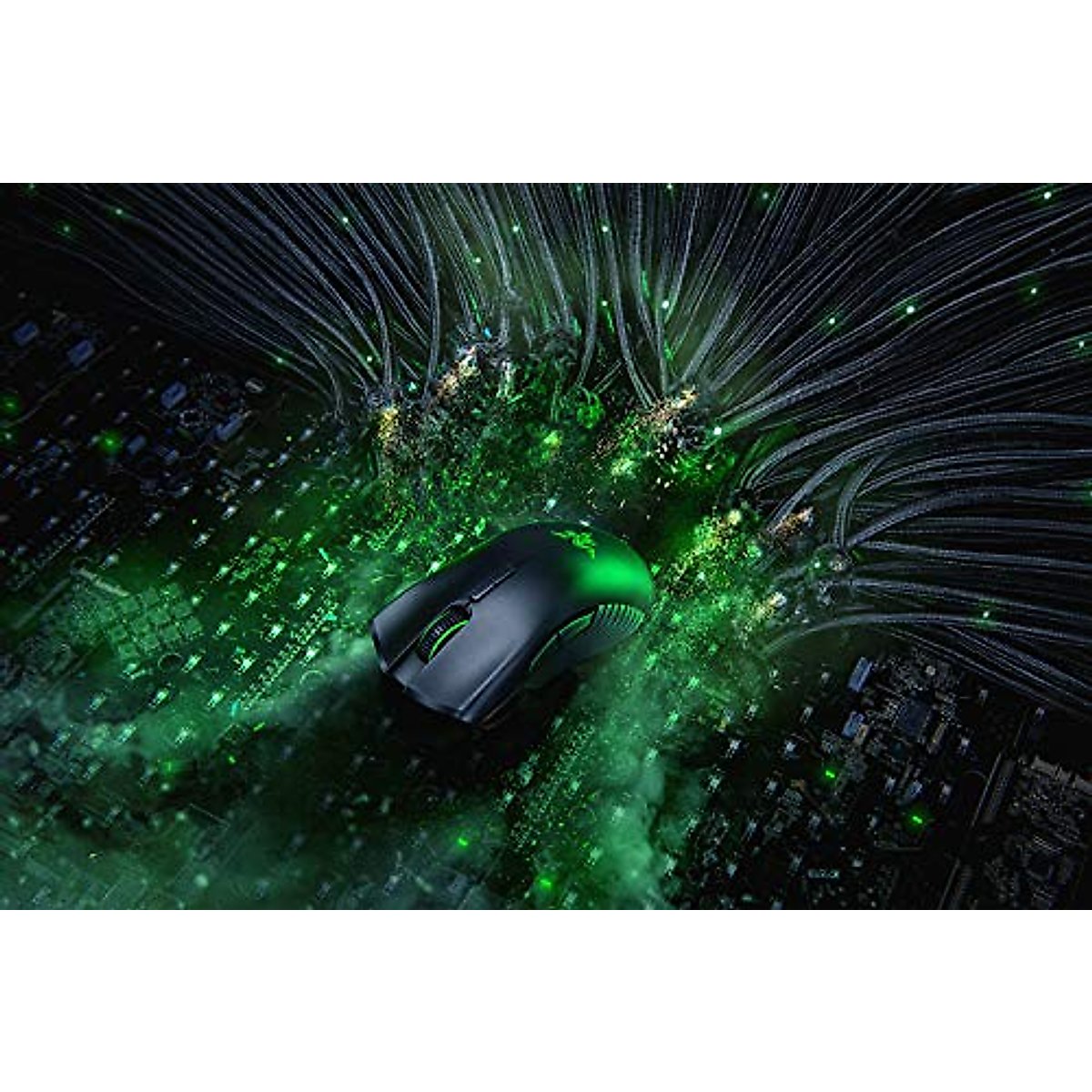 Razer Mamba Wireless, Wired/Wireless Gaming Mouse with True 16,000 DPI 5 Generation Optical Sensor, 50 Hour Battery Life, Powered by Razer Chroma