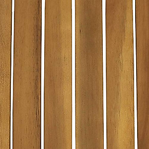 Sunnydaze Carlow Outdoor Dining Set - 7-Piece Rattan and Acacia Outside Patio Furniture - 1 Table and 6 Chairs with Thick Seat Cushions - Blue Stripe