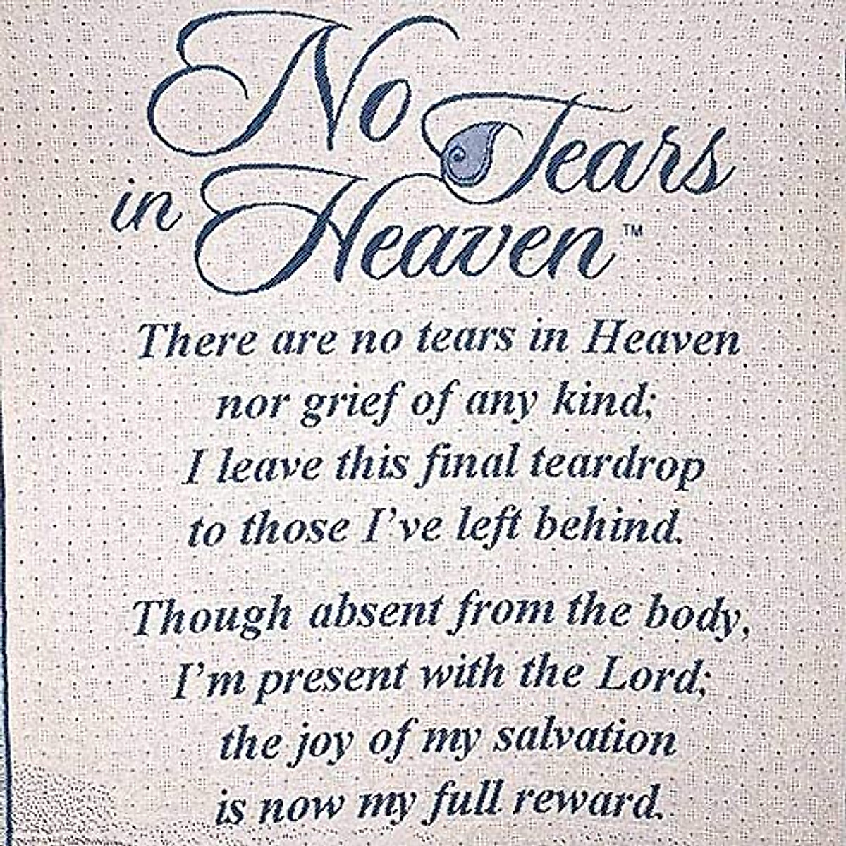 Dicksons No Tears in Heaven Memorial 46 by 68 in All Cotton Tapestry Throw Blanket