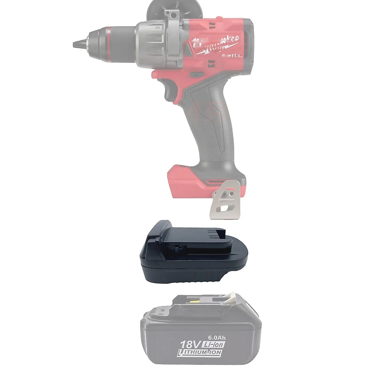 MAKBOS for Makita for Milwaukee Battery Adapter,MT18MIL Battery Adaptor Compatible for Makita 18V Lithium-ion Battery Convert to Milwauke M18 18V Battery,for Milwaukee 18V Cordless Power Tools