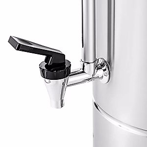 Hot Water Dispenser, 25L/6.6 gal Commercial Stainless Steel Electric Hot Water Boiler With Double-layer Barrel Wall, Portable Thermostable Tea Urn Coffee Boiler With Practical Faucet For Hot Drinks