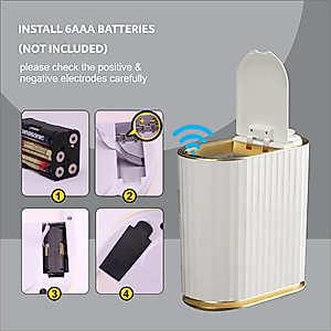 Touchless Trash Can,6 L, Automatic Garbage Can with Motion Sensor and Essential Oil Diffusers. This Amazing Trash can with lid can be Used in Bathroom Kitchen Living Room Bedroom Office, NEATBEC