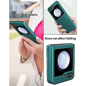 redluckstar Case for Samsung Galaxy Z Flip 5,Thin Slim Fit Matte PC with Non-Slip Full-Body Protection Phone Cover for Galaxy Z Flip 5 (Green)