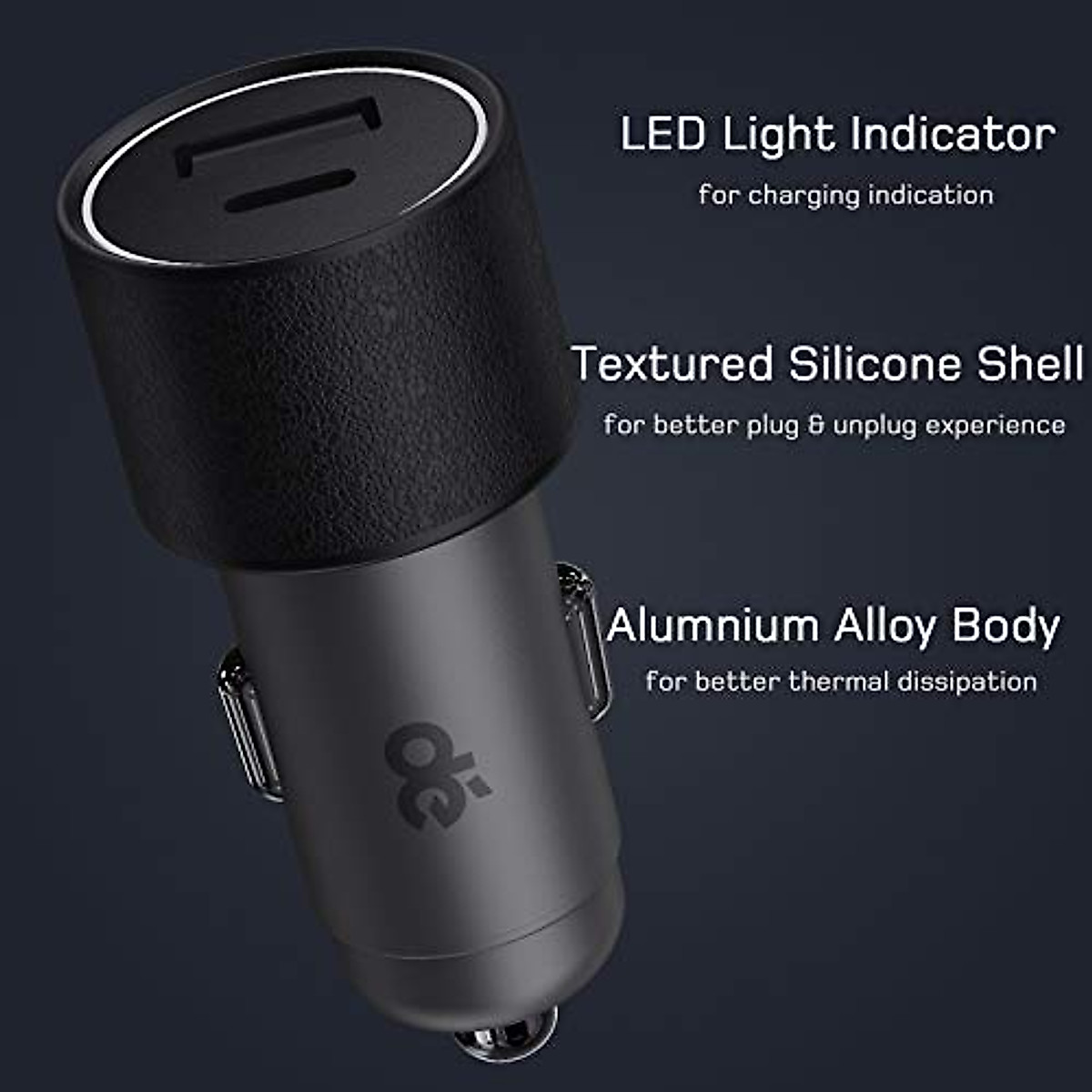 iPhone 13 Car Charger, dé 20W Fast Charging USB-C iPhone Car Charger Adapter with 6ft Coiled Lightning Cable [Apple MFi Certified], with Extra 18W USB Port for iPhone 14/14 pro max/13/12/XR/XS/iPad