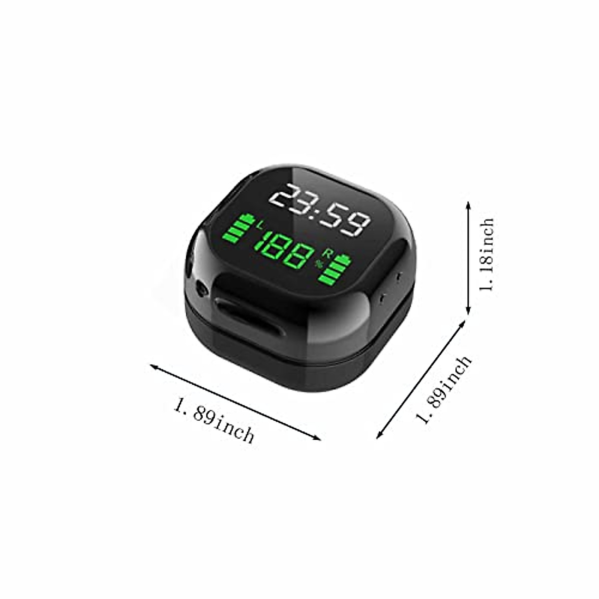 Nsxcdh Wireless Earbuds, Bluetooth Headphones in Ear Light-Weight Built-in Microphone LED Display Earbuds with Wireless Charging Case for Sports Work(Black,Wine,Blue)