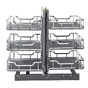 Storage with Style Black Nickel 18" Full-Height Blind Corner Organizer