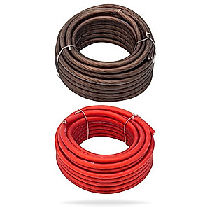 InstallGear 8 Gauge Wire (50ft) Copper Clad Aluminum CAA - Primary Automotive Wire, Car Amplifier Power & Ground Cable, Battery Cable, Car Audio Speaker Stereo, RV Trailer Wiring Welding Cable 8ga