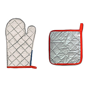 Greece Flag Kitchen & BBQ Set w/ Apron, Oven-mitt & Pot-holder Greek