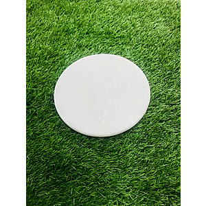 Marble Chakla, Marble Roti Maker Marble Rolling Board Round Board Cutting Board,Round Trivet, Cheese Board, 9 Inch Diameter Large, White