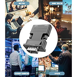 BERLAT HDMI to VGA Adapter Converter, Audio Output Computer Set-top Box Connector Dongle for Laptop, PC, Monitor, Projector, HDTV, Chromebook, Roku, Xbox -3.5mm Stereo Cable Included