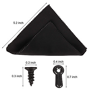 300 Picture Turn Button Fasteners Photo Frame Hardware and 300 Screws for Craft, Hanging, Drawing, Black