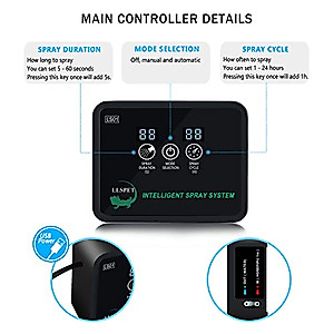 LLSPET Reptile Humidifiers Intelligent Spray System, Automatic Sprayer for Vivarium Tank with Timing Controller, Adjustable 360°Misting Nozzles