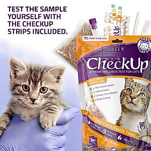 KIT4CAT CheckUp Kit at Home Wellness Test for Cats, Hydrophobic Litter for Urine Collection & Test Strips for Detection of Levels of Glucose, Protein, pH and Blood in Urine