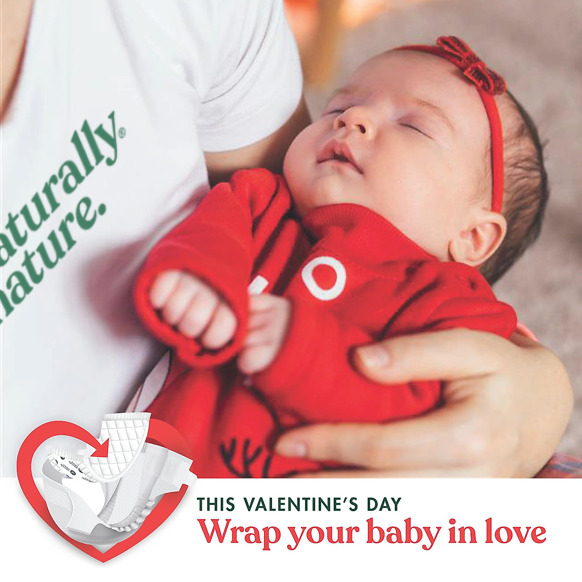 Naturally Nature Overnight Diaper Booster Pads, Stops Leaks, Diaper Liners for Toddlers, Adhesive Pads for Girls & Boys, 64 ct. (2 Packs of 32)