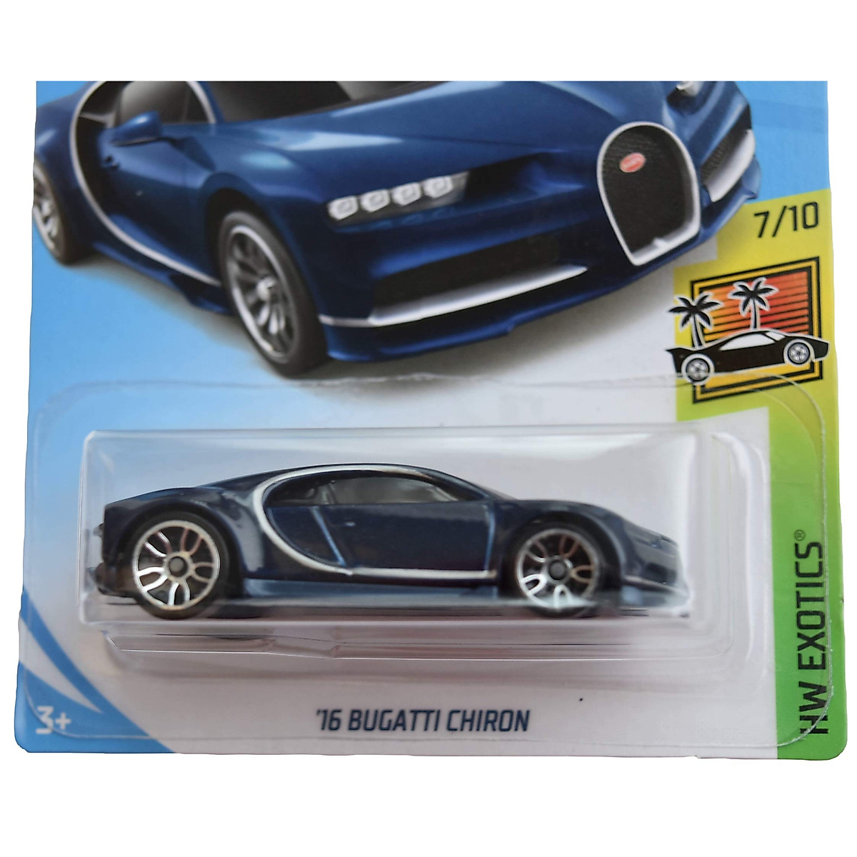 Hot Wheels Exotics 7/10 '16 Bugatti Chiron 236/250, Blue