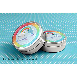 Narwhal Unicorn of The Sea Valentine Party Favor Sticker Labels for Girls, 40 2" Party Circle Stickers by AmandaCreation, Great for Classroom Valentines, Envelope Seals, Gifts & Treats