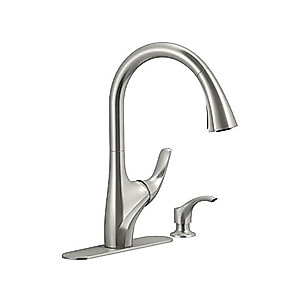 Kohler K-R18594-SD-VS Trielle Kitchen Sink Faucet, Vibrant Stainless