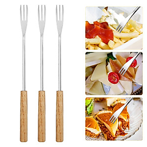 Aynaxcol Pack of 6 Fondue Forks Chocolate Cheese Dipping Set Candy Dipping Forks, DIY Baking Supplies Stainless Steel Cake Dipping Fork