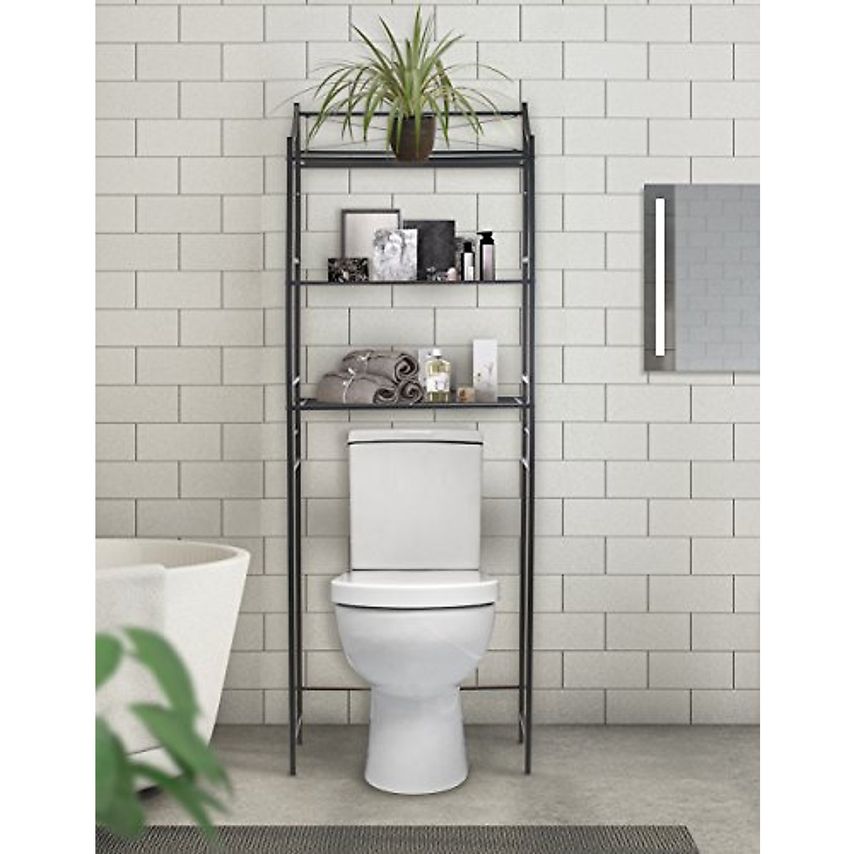 Sorbus Bathroom Storage Shelf Over Toilet Space Saver, Freestanding Shelves for Bath Essentials, Planters, Books, etc