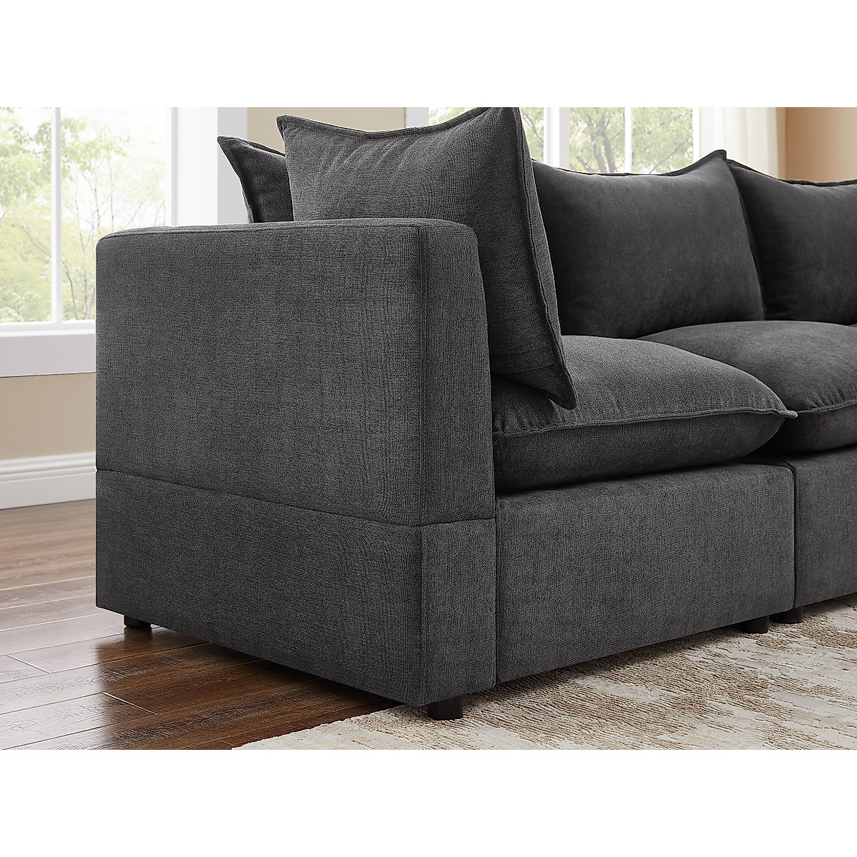 VANOMi Modular Sectional Sofa, 8 Seater Sleeper Sectional Sofa Modular Sectional Couch for Living Room