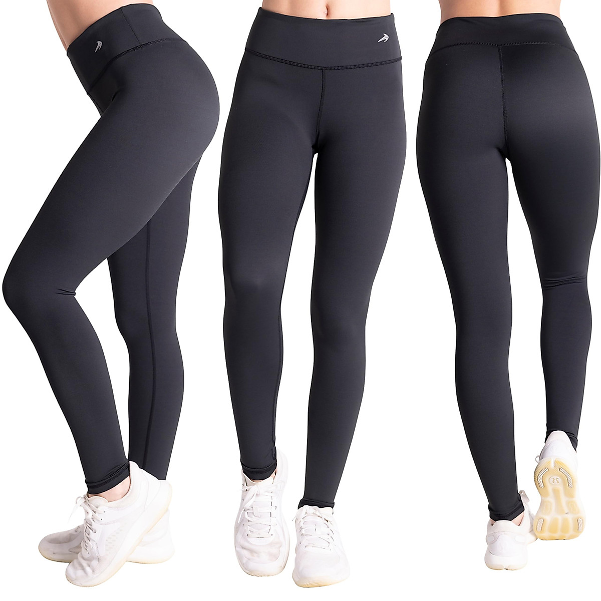 CompressionZ Women's Compression Pants (Black - M) Best Full Leggings Tights for Running, Yoga, Gym