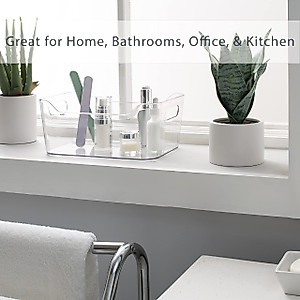 Simplify 2 Pack Medium, Super Clear Storage Tote Bin