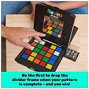 Rubik’s Race, Classic Fast-Paced Strategy Sequence Brain Teaser Travel Board Game Two-Player Speed Solving Face-Off, for Adults & Kids Ages 7 and up