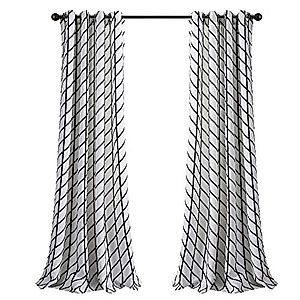 Lush Decor Feather Arrow Geo Room-Darkening Window Curtain Set (84" x 52")