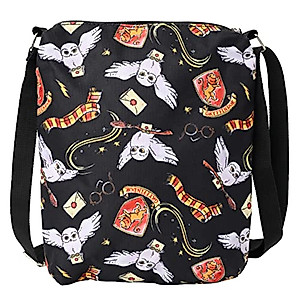 Harry Potter Crossbody Bag Hogwarts Gryffindor All Over Print Passport Travel