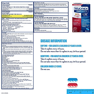 Mucinex Maximum Strength Fast-Max Caplets, Cold & Flu Multi Symptom Relief Caplets, 40 Count
