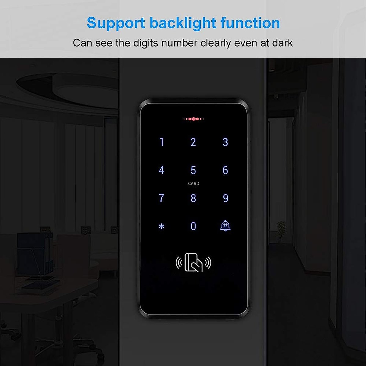LEXI 3000 Users Complete Set Waterproof Touch Panel RFID Keypad 125KHz Access Controller with Upgraded Electric Magnetic Lock and Power Supply, Complete Set for Door Entry Access Control