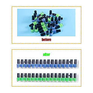 Coward 6 Piece Acrylic Nail Polish Organizer Rack Wall Mounted, Essential oil Display Stand, Alcohol ink Paint Storage Holder, displays 90 Bottles