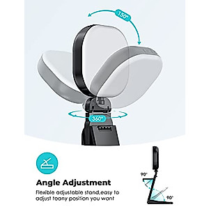 viozon Glow LED Streaming Light, Rechargeable Portable, Video Conference Light, Angle&Brightness&Color Temp Adjustable, 3000k-7200k,CRI≥90, Suitable for Monitor, Laptop, Zoom,Broadcast,Vlog