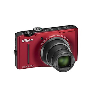 Nikon Coolpix S8100 12.1 MP CMOS Digital Camera with 10x Zoom-Nikkor ED Lens and 3.0-Inch LCD (Red)