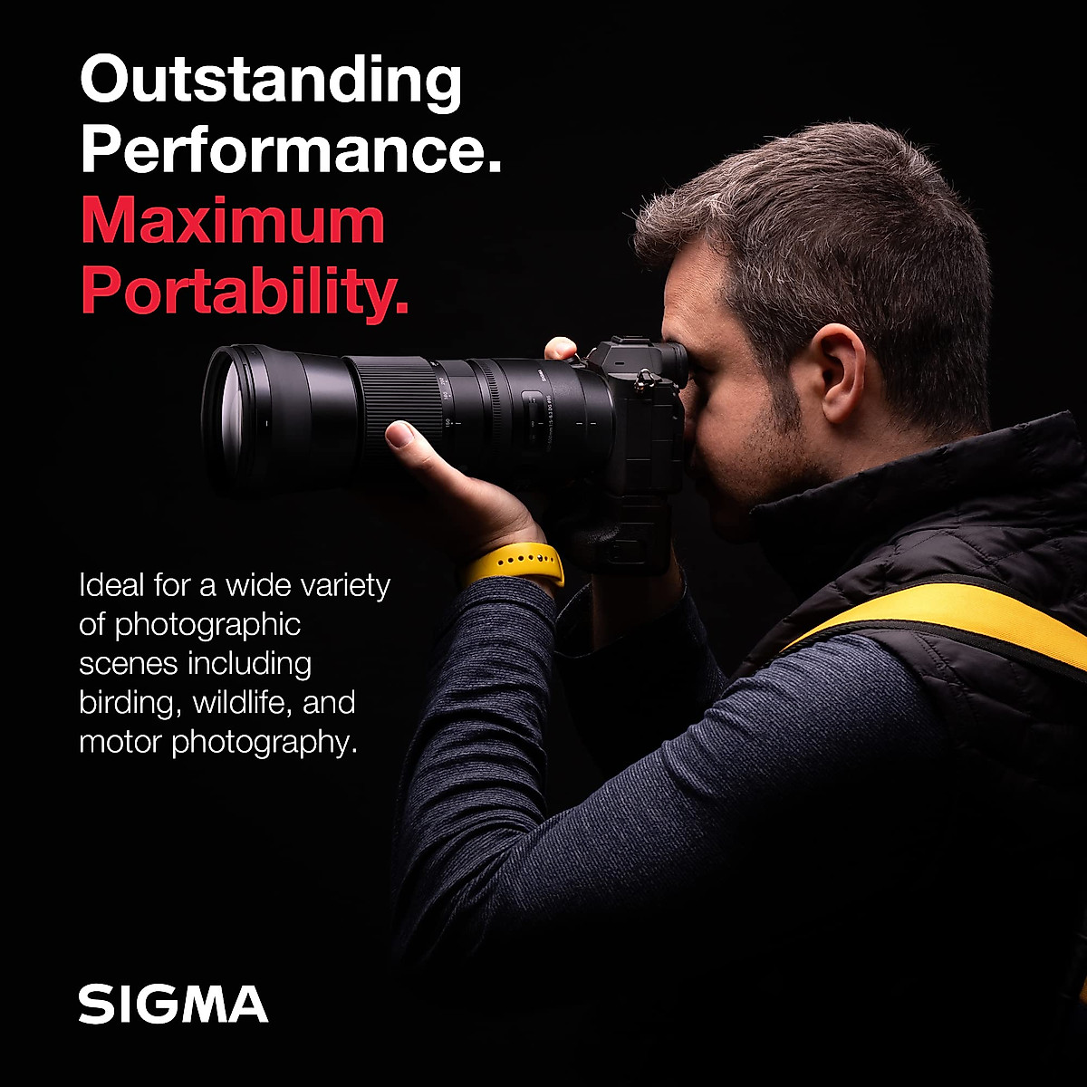 Sigma 150-600mm Nikon Telephoto Lens F/5-6.3 DG OS HSM Bundle with Sigma Lens 150-600 mm, Front and Rear Caps, Lens Hood, Lens Case, 2X 64GB SanDisk Memory Cards (7 Items) - DSLR Nikon Camera Lenses