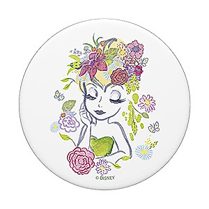 Disney Peter Pan Floral Illustrated Tinkerbell PopSockets Swappable PopGrip