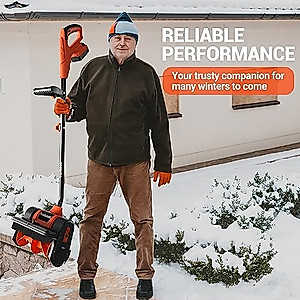 VOLTASK Cordless Snow Shovel, 20V | 12-Inch | 4-Ah Cordless Snow Blower, Battery Snow Blower with Directional Plate & Adjustable Front Handle (4-Ah Battery & Quick Charger Included), SS-20B