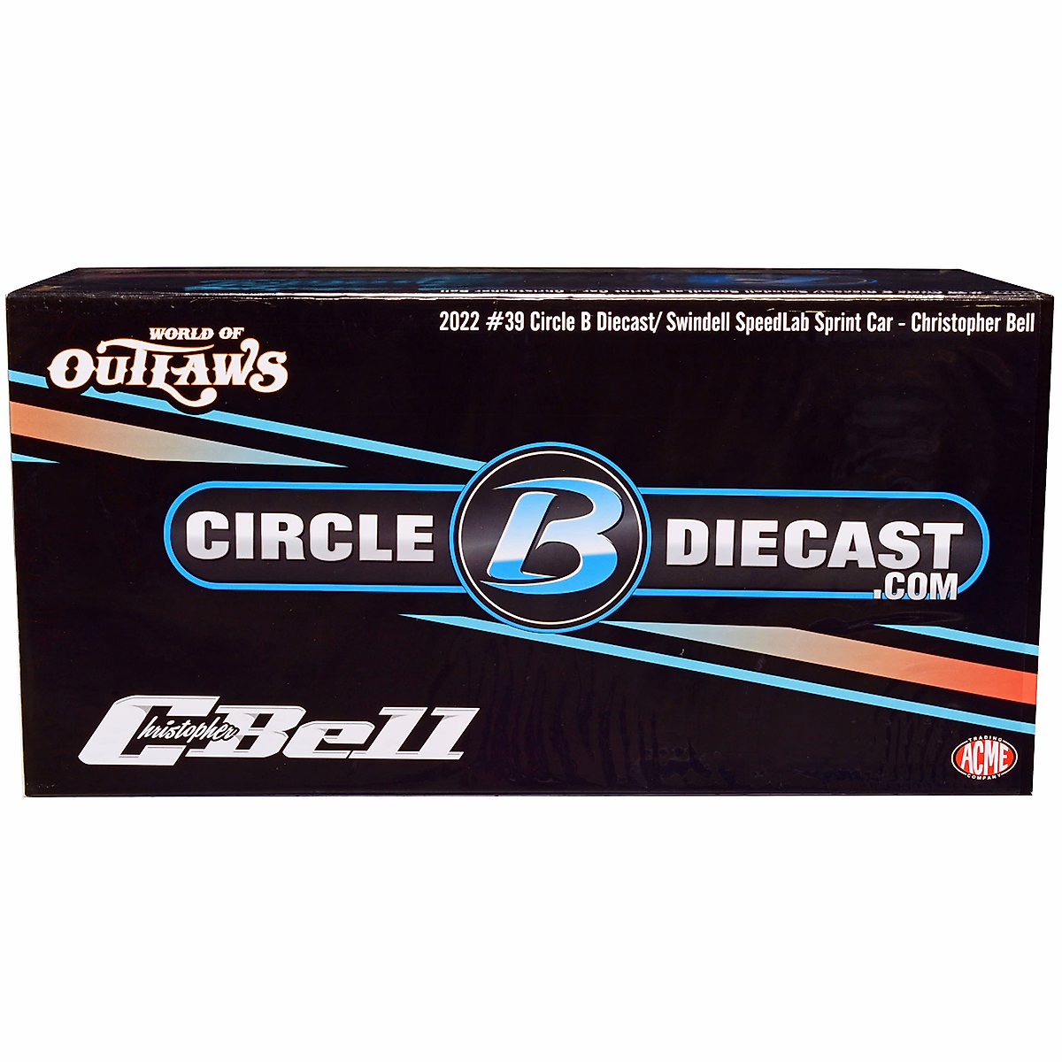 Winged Sprint Car #39 Christopher Bell Circle B Diecast Swindell Speedlab World of Outlaws (2022) 1/18 Diecast Model Car by Acme A1822013