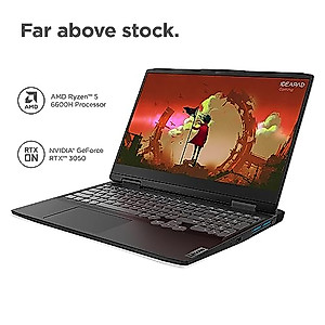 Lenovo 2023 Newest IdeaPad Gaming 3 Laptop, 15.6" FHD IPS Display, AMD Ryzen 5 6600H(Beats i5-12400), GeForce RTX 3050, 16GB DDR5 RAM, 512GB SSD, Wi-Fi6, Keyboard Backlit, Windows 11 Home, ‎Onyx Grey
