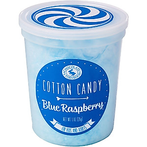 Blue Raspberry & Classic Pink Vanilla Gourmet Flavored Cotton Candy (24 Pack) – Unique Idea for Holidays, Birthdays, Gag Gifts, Party Favors…