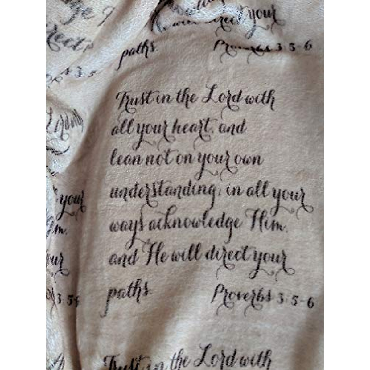 Inspirational Scripture Ultra-Soft Throw Blanket | Lightweight Fleece | Proverbs | 50x60 Inches (Brown)