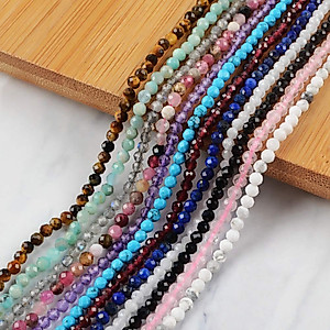 ZENGORI 1 Pcs 3mm Faceted Natural Turquoise Bead Choker Necklace Adjustable Handmade Jewelry JT265-TQ
