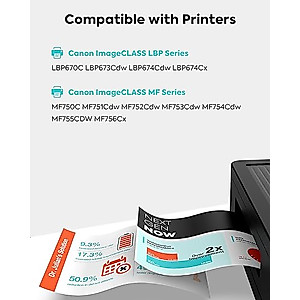 TESEN 069 Compatible Toner Cartridge Replacement for Canon CRG-069 069 Toner Cartridge Using with Canon Imageclass LBP674Cdw MF753Cdw MF751Cdw Printer 4-Pack