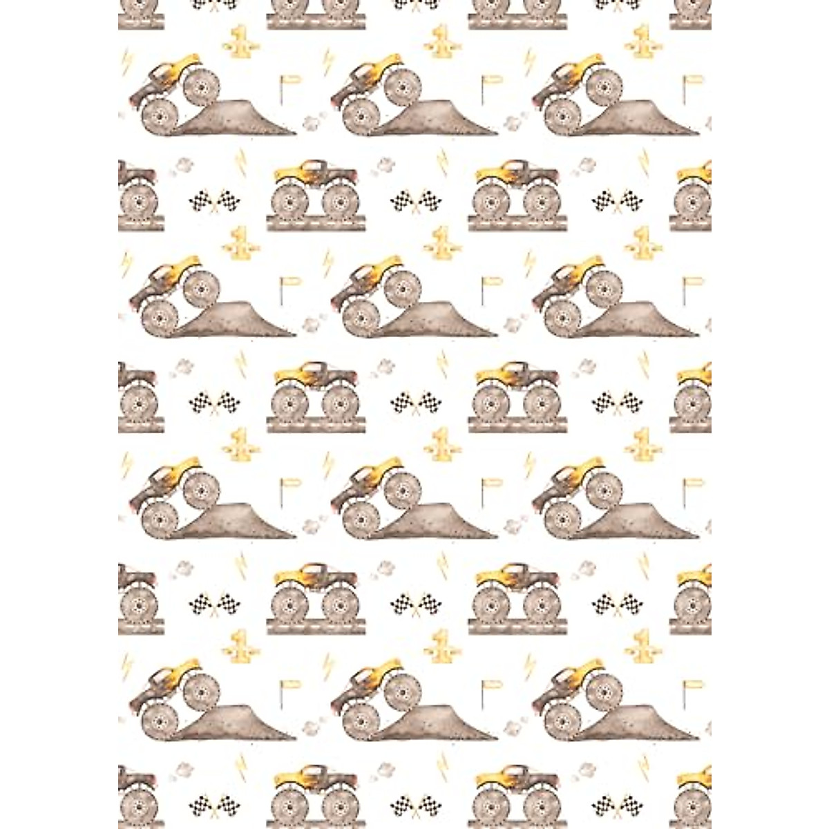 Monster Truck Wrapping Paper Sheets Kids Boy Birthday Party Gift Wrap